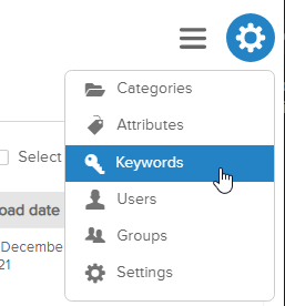 Managing Keyword Groups – MediaValet Support Centre