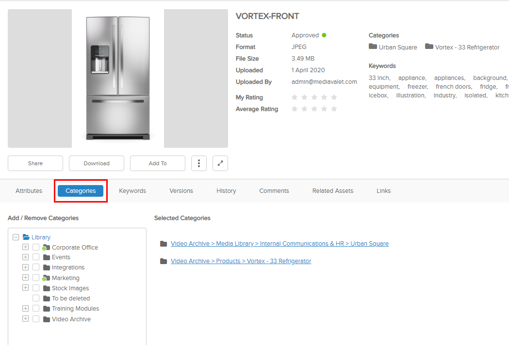 How to Update Asset Categories – MediaValet Knowledge Base
