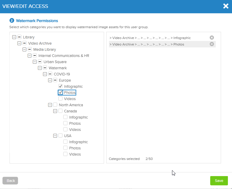 How to set up a Custom Watermark and Manage Permissions? – MediaValet ...